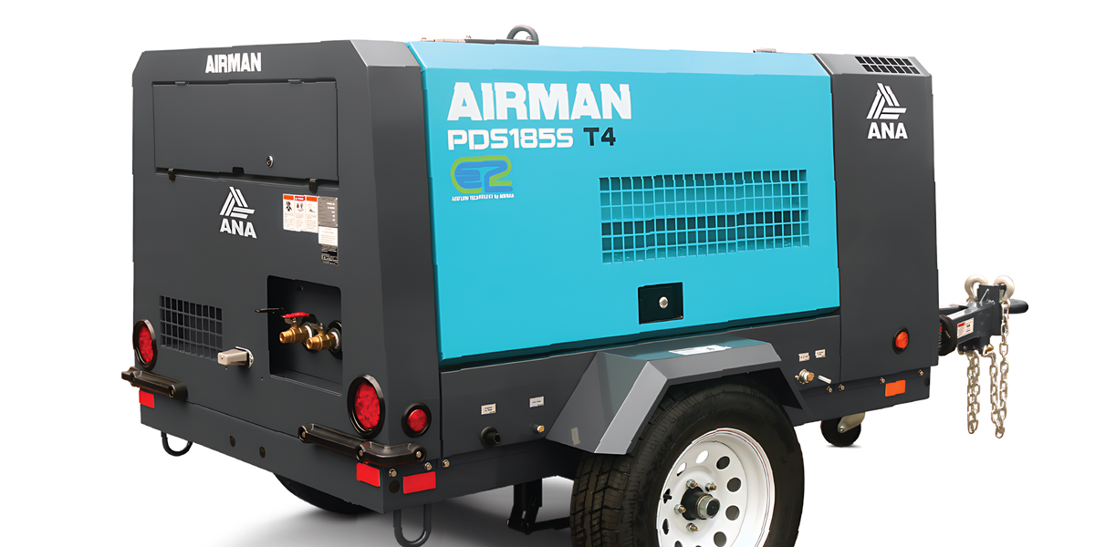 Air Compressor, Tow Behind, 185 CFM, 120 PSI Max — Gap Power