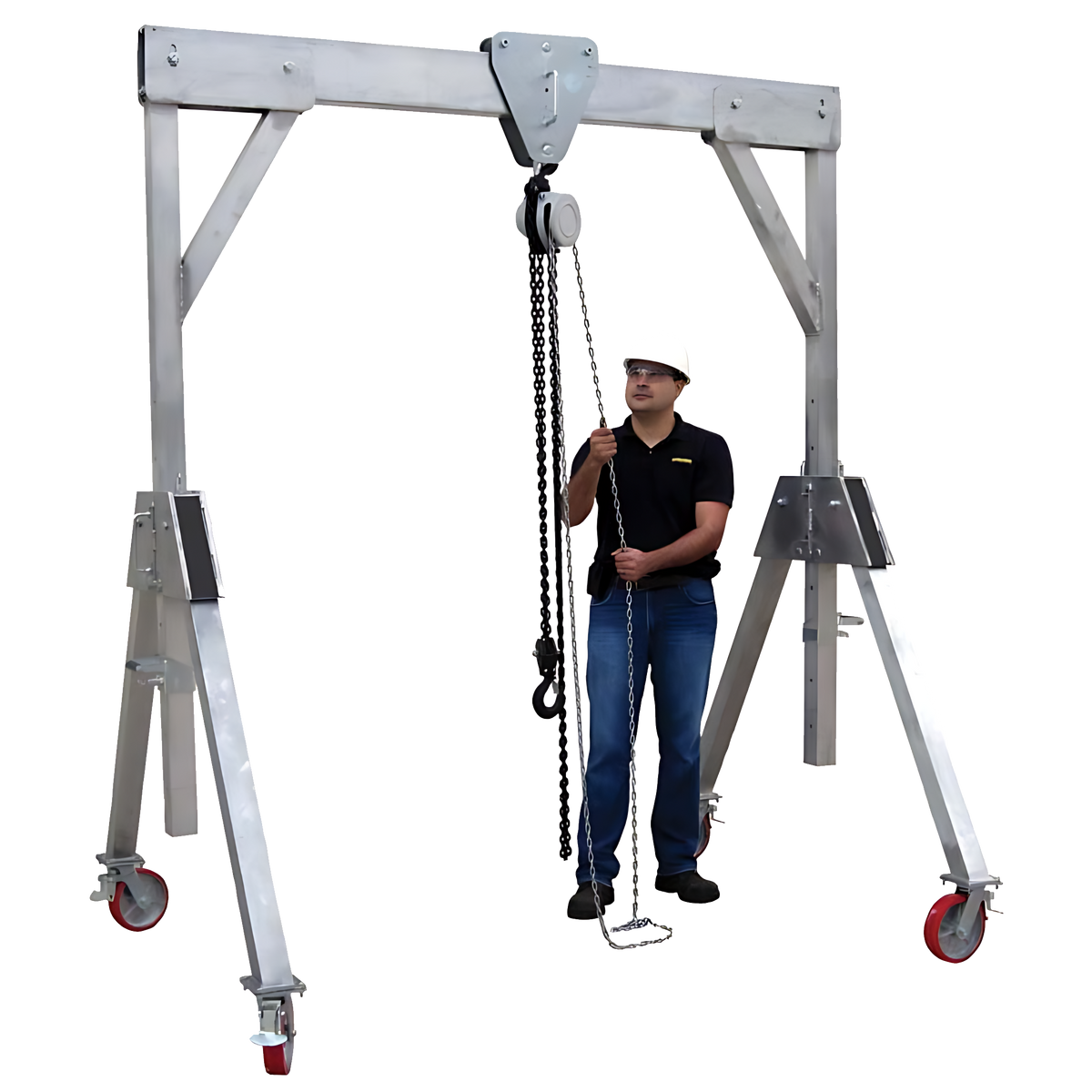 Gantry Crane 12',8' Beam 96" to chain hoist hook — Gap Power